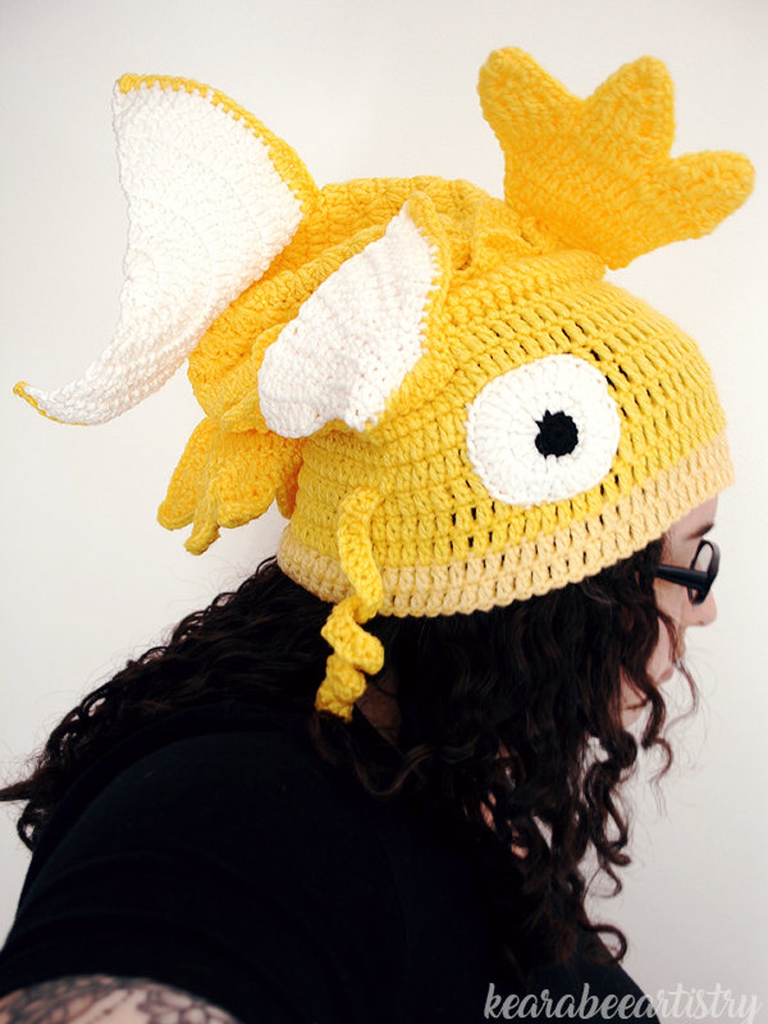 Shiny Magic Carp Hat | Crochet Hats | Handmade Gift | Cute | Acrylic ...