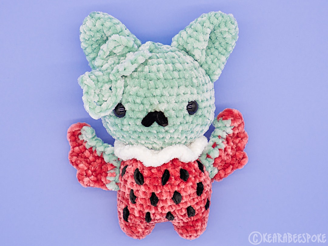 Watermelon Bat Plush | Crochet Amigurumi | Handmade Gift | Stuffed Toy ...
