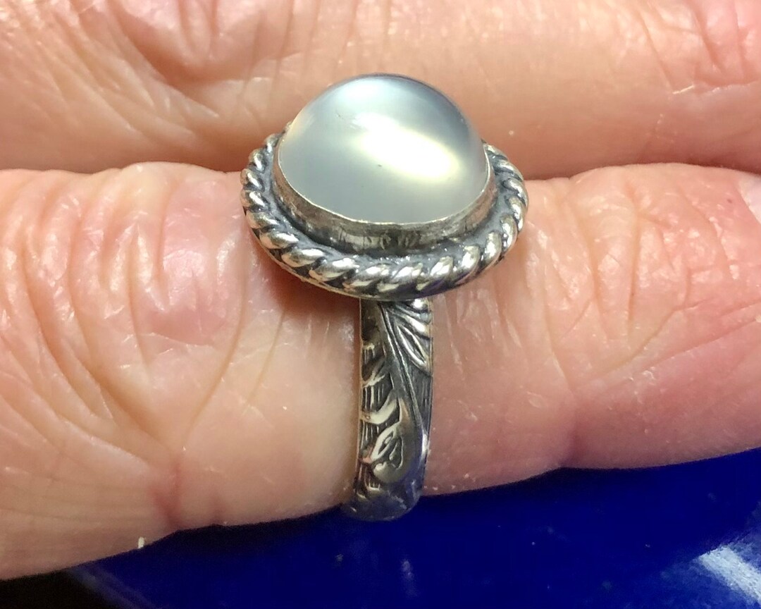 Moonstone Ring, Size 7 1/2, Sterling Silver. R. Beauford Silversmith ...