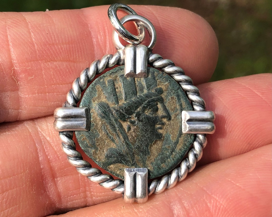 164-27 BC Goddess of Luck & Protection, Tyche, on Ancient Greek Bronze ...