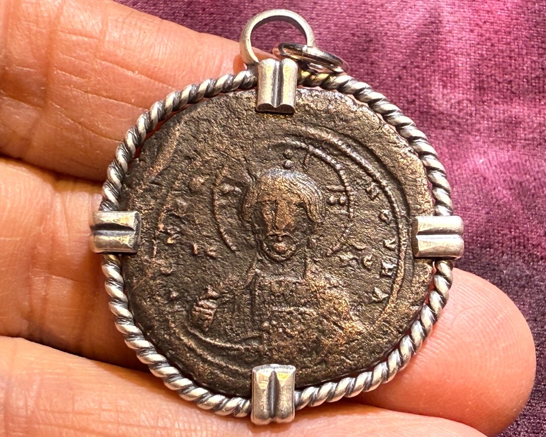 1023-1028 AD "jesus Christ King of Kings" ANCIENT BYZANTINE Bronze Coin ...