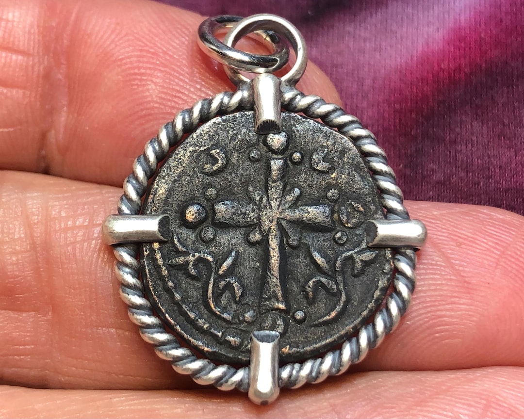 1078-1081 AD Byzantine Cross & Jesus Christ on Ancient Bronze Artifact ...