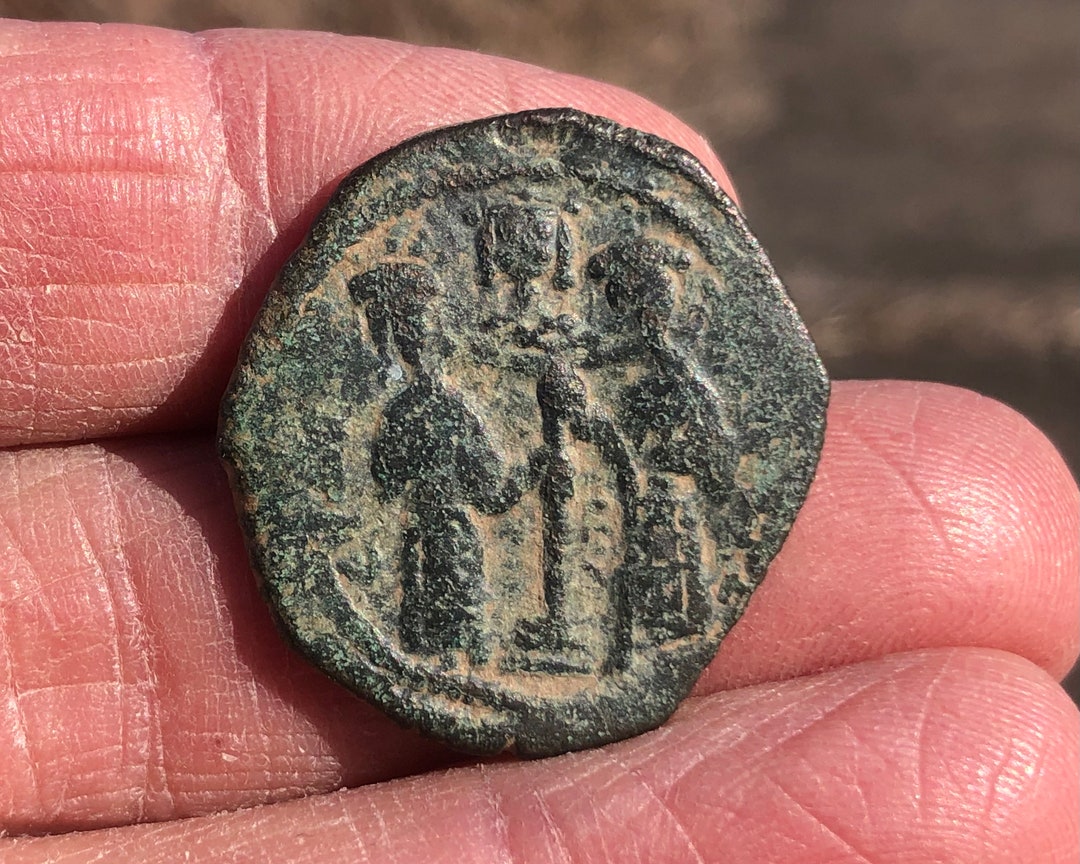 1059-1067 AD Bronze Jesus Christ Coin, Constantine X Ducas and Eudocia ...