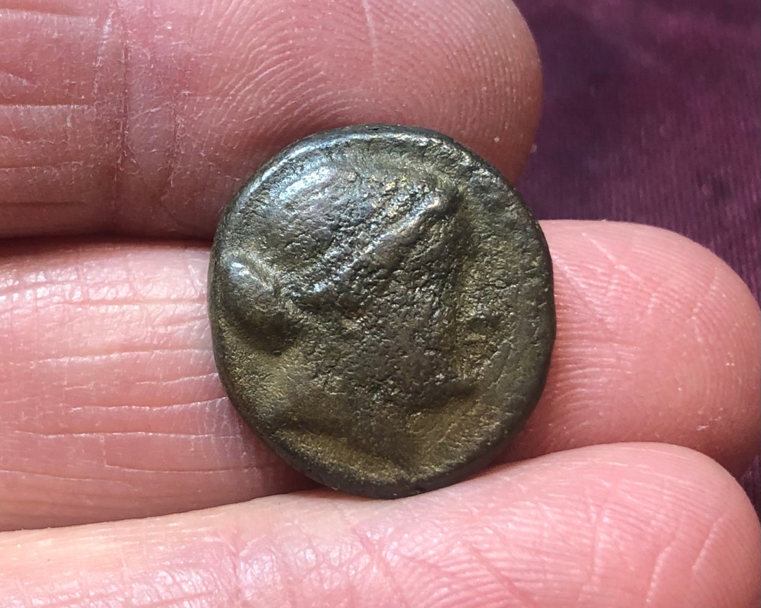 250-190 BC Amazonian Queen Ancient Greek Coin of Cyme, Aeolis, Showing ...