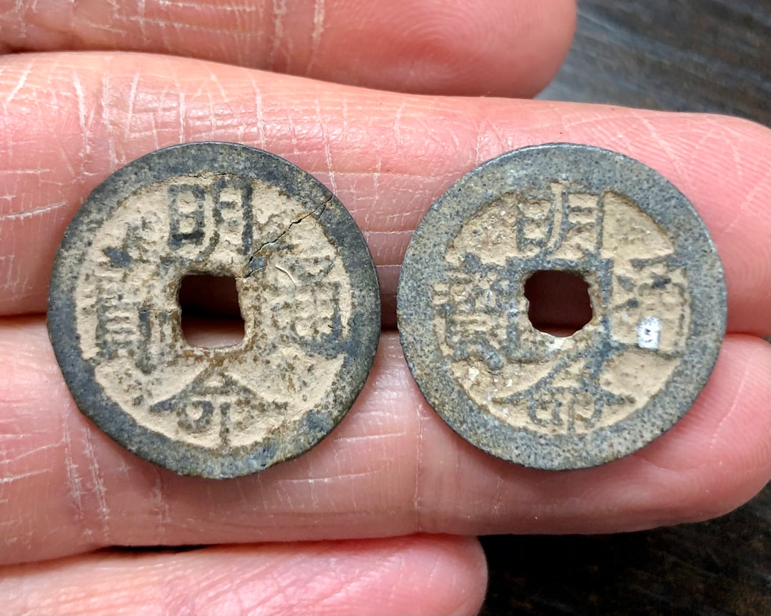 1820-1841 Nguyen Dynasty, Vietnam, Zinc Coins of Emperor Ming Mang ...