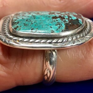 Spiderweb Turquoise, Cloud Mountain Mine, Size 7 1/2 Ring, Sterling ...