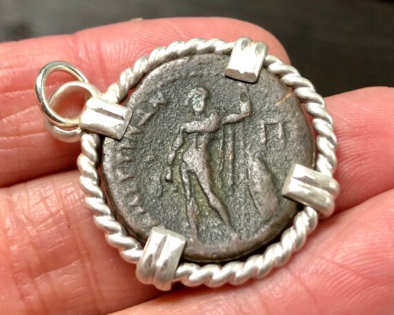 200-220 BC Ares, the God of War, on a Greek Coin of t… - Gem