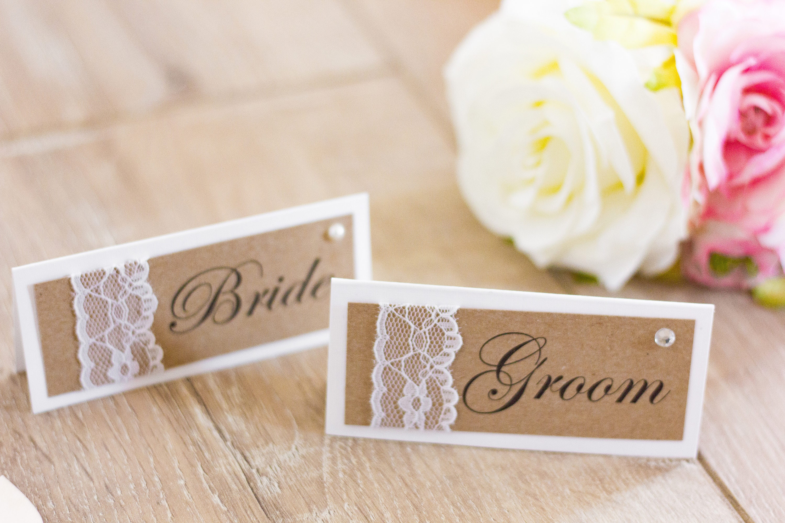 Vintage Kraft Place Name Cards