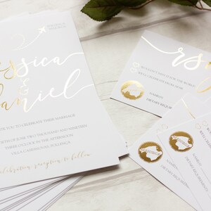 Foil Wedding Invitation, Wedding Invitation, Modern Wedding Invitation ...