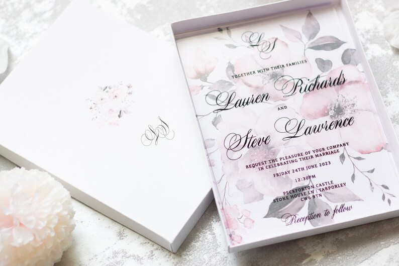 Acrylic Wedding Invitation Modern Wedding Invitation Perspex | Etsy