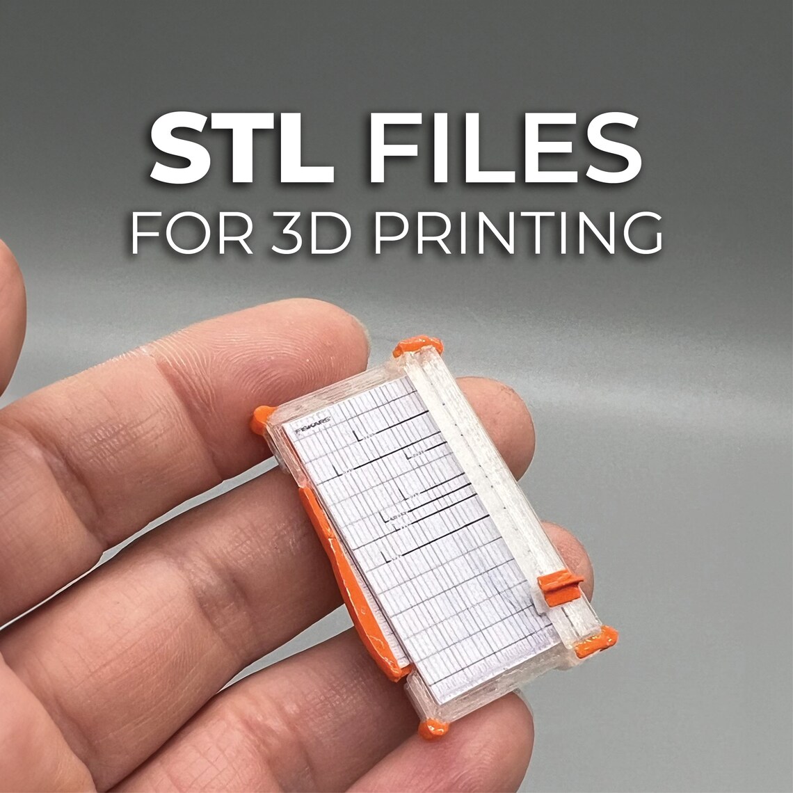 STL Files 1:12 Scale Paper Cutter With Fold Out Ruler and Sliding Knob ...