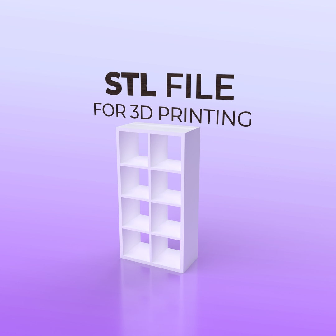 STL File 1:12 Scale IKEA KALLAX 2x4 Shelf Unit - Etsy