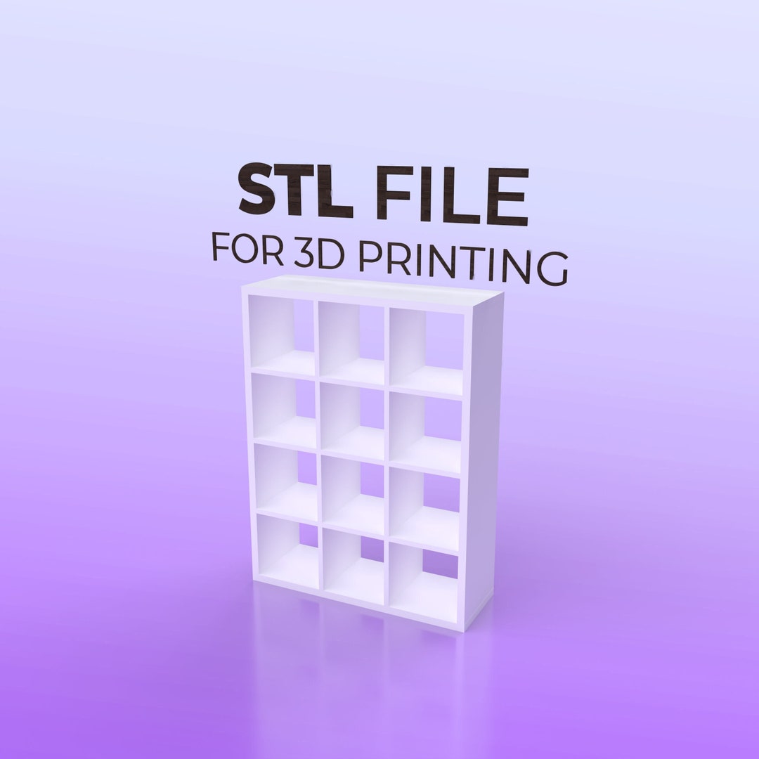 STL File 1:12 Scale IKEA KALLAX 3x4 Shelf Unit - Etsy