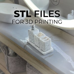 STL Files 1:12 Scale Bathroom Vanity Set - Etsy