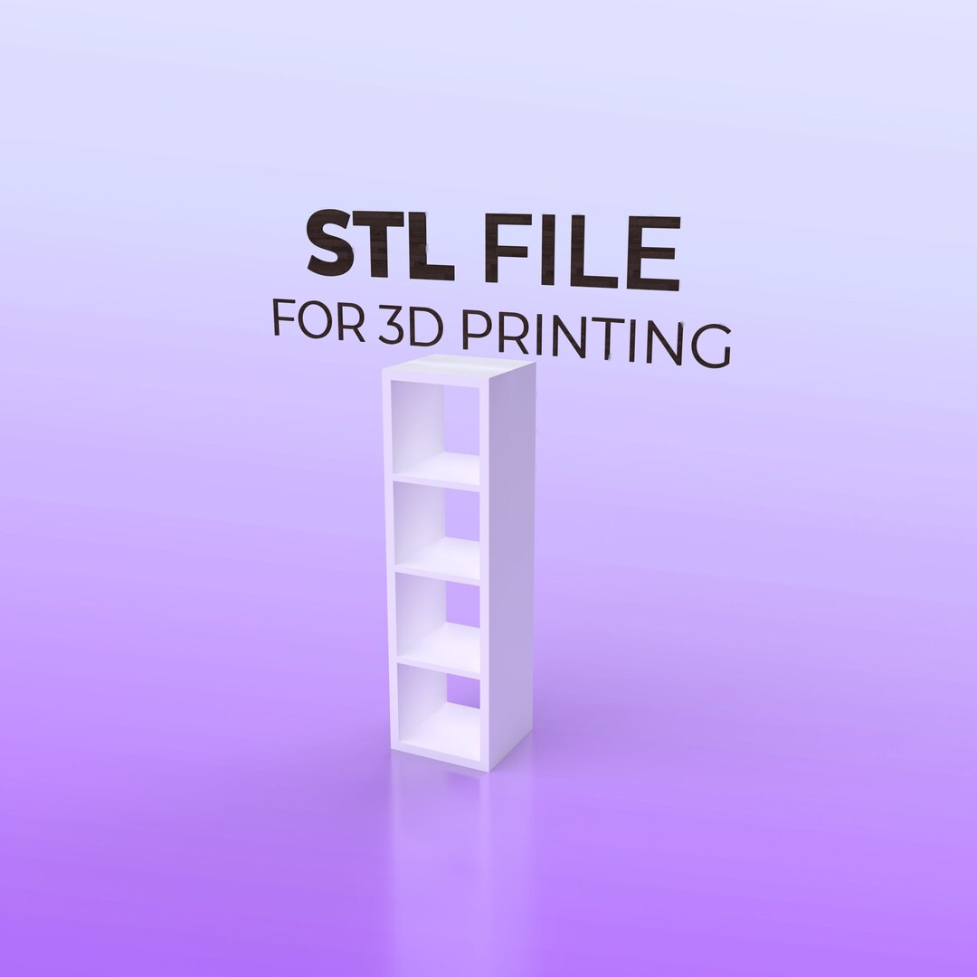 STL File 1:12 Scale IKEA KALLAX 1x4 Shelf Unit - Etsy