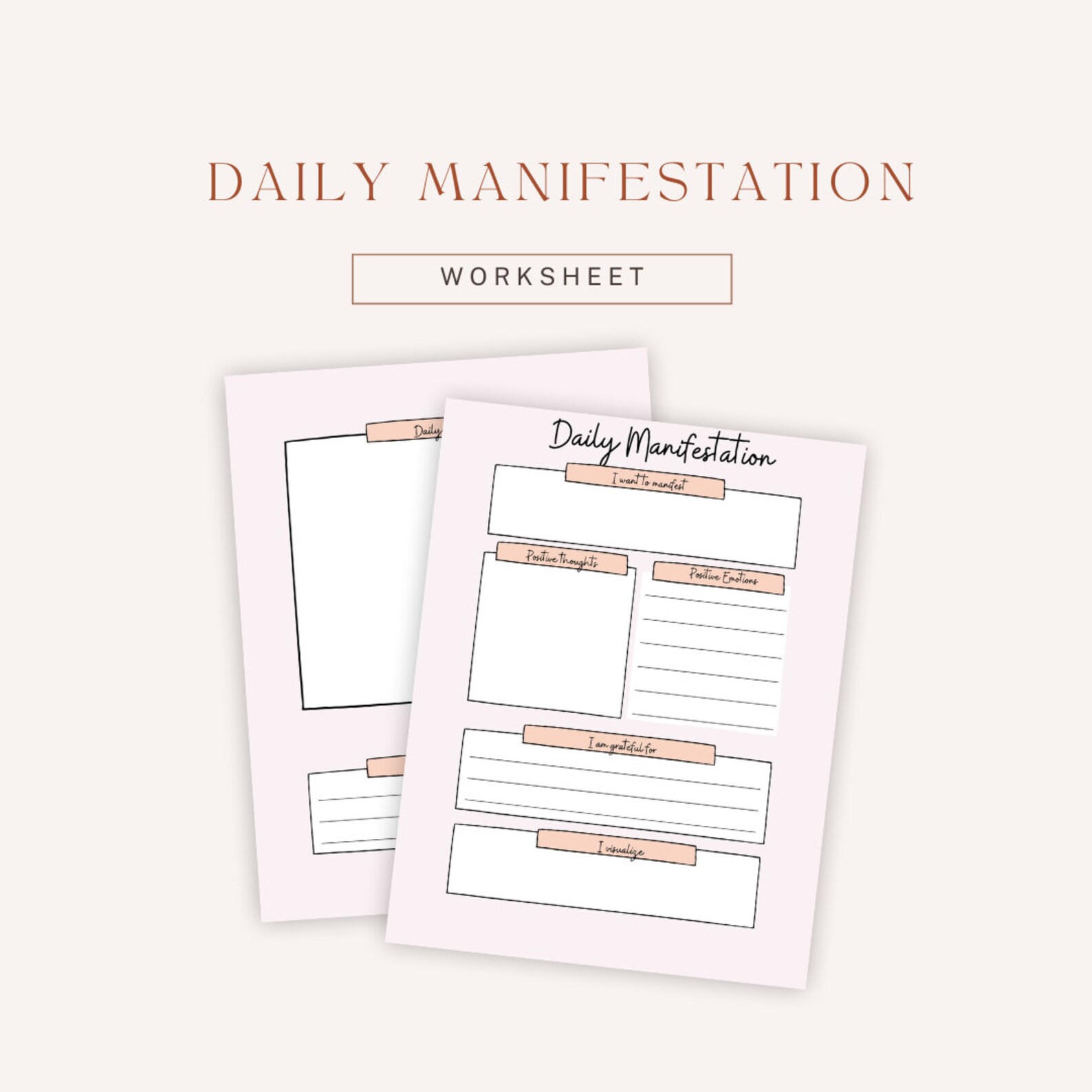 Daily Manifestation Worksheet - Etsy
