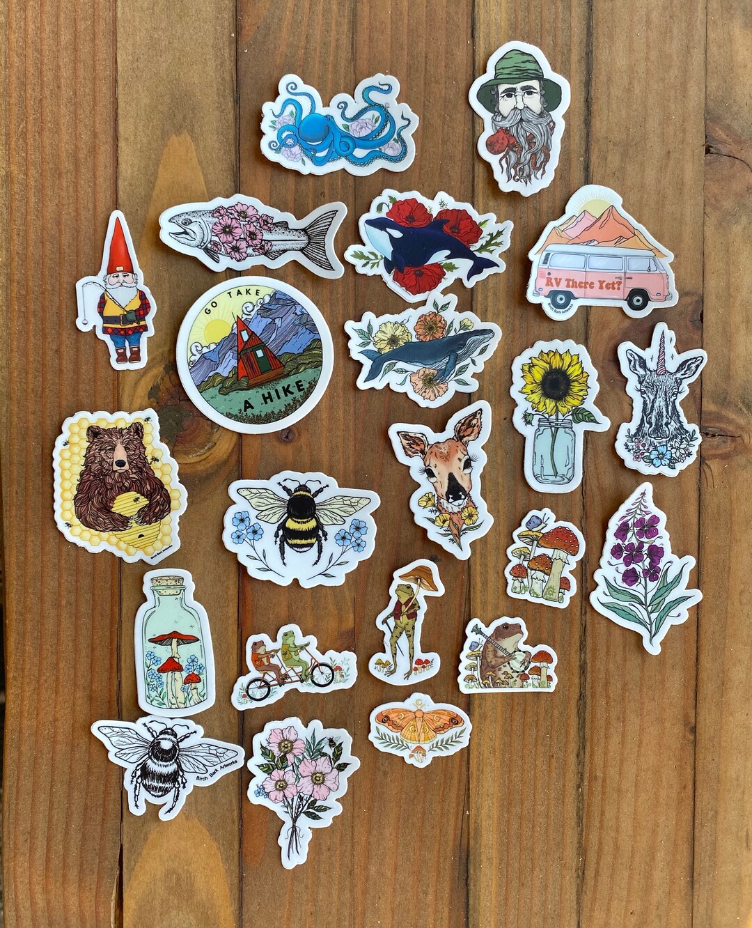 Three Mini Stickers - Etsy