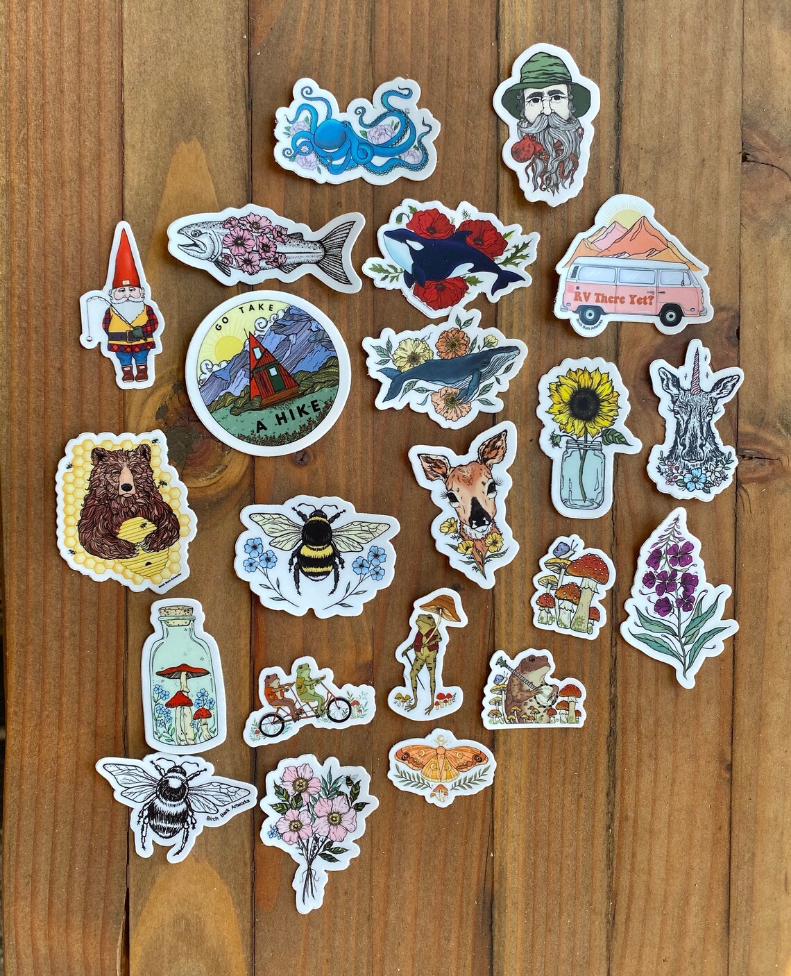 Three Mini Stickers - Etsy