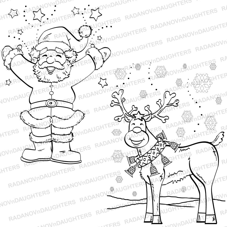 Christmas Clip Art, Christmas Digital Stamps Set, Instant Download ...