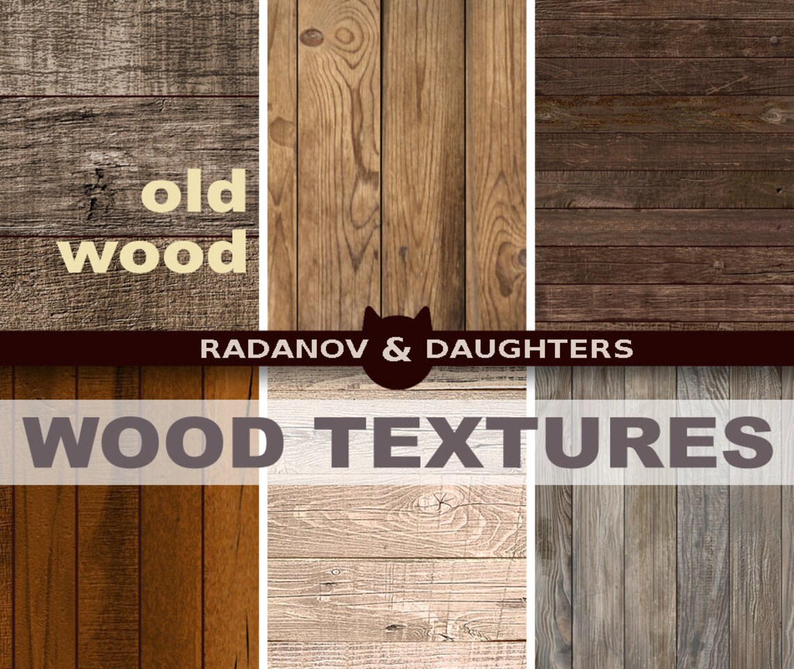 Distressed Wood Digital Textures, Rustic Digital Paper, Old Wood ...