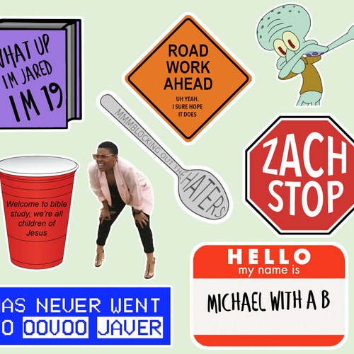 Meme Eye Mouth Eye Vinyl Emoji Stickers Emoji Sticker Pack | Etsy