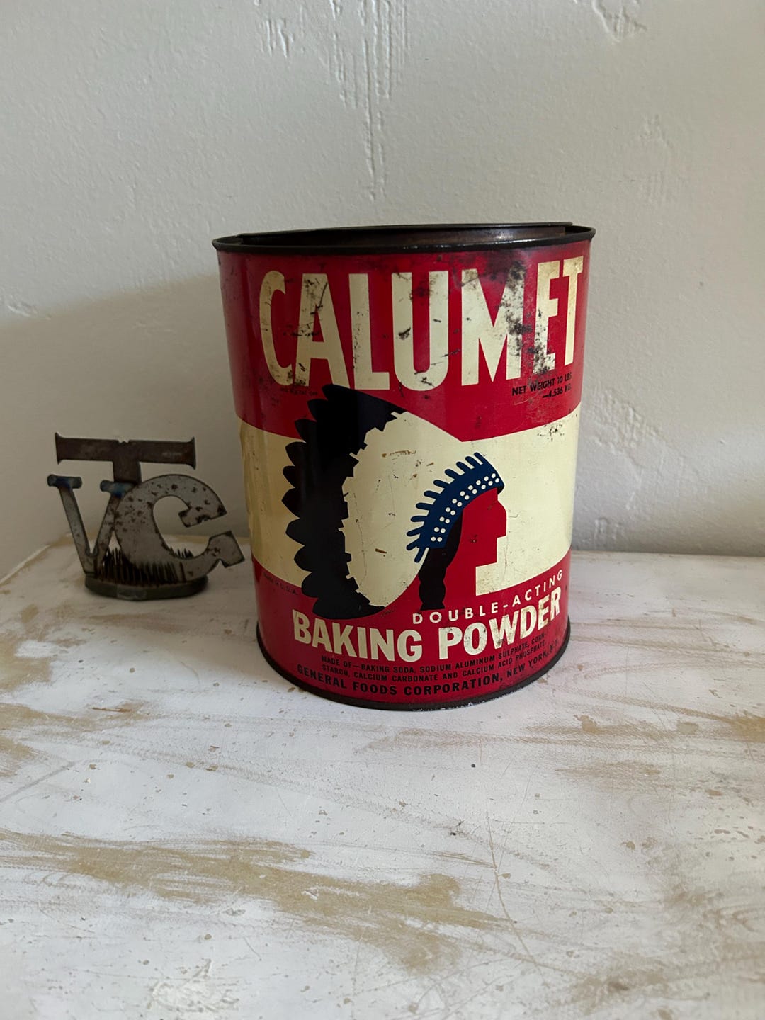 Vintage Calumet Baking Powder Tin 10lbs - Etsy