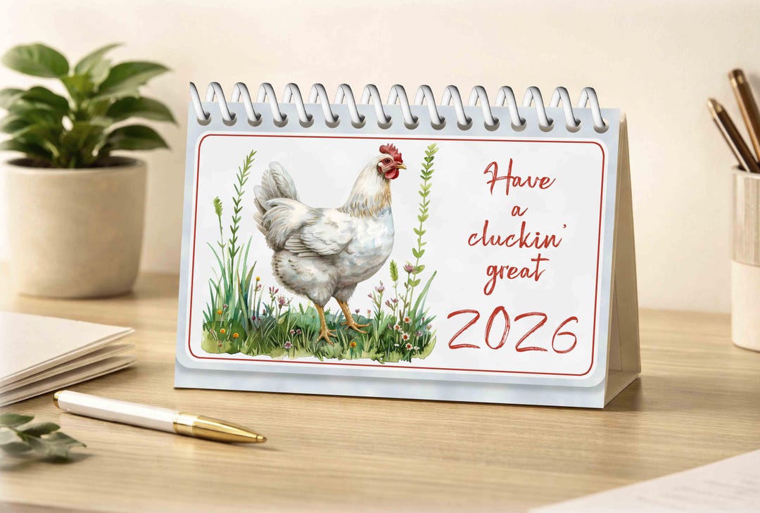 2026 Chicken Calendar – Aussie Desk Calendar With Hen & Rooster Artwork ...