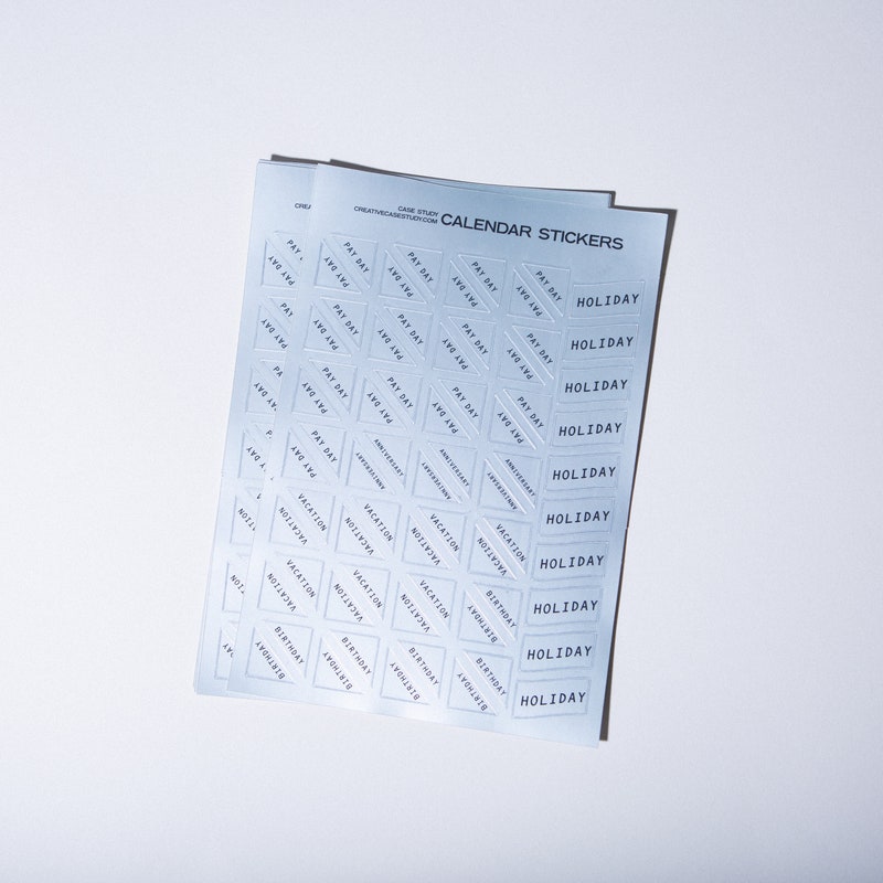 Calendar Stickers - Etsy