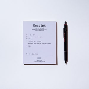 Retro Inspired Receipt Memo Pad / Finance Notepad / Retro Ephemera ...