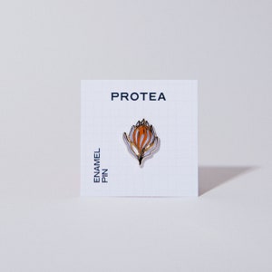 Protea Flower Enamel Pin: Botanical Plant Lover Gift - Etsy