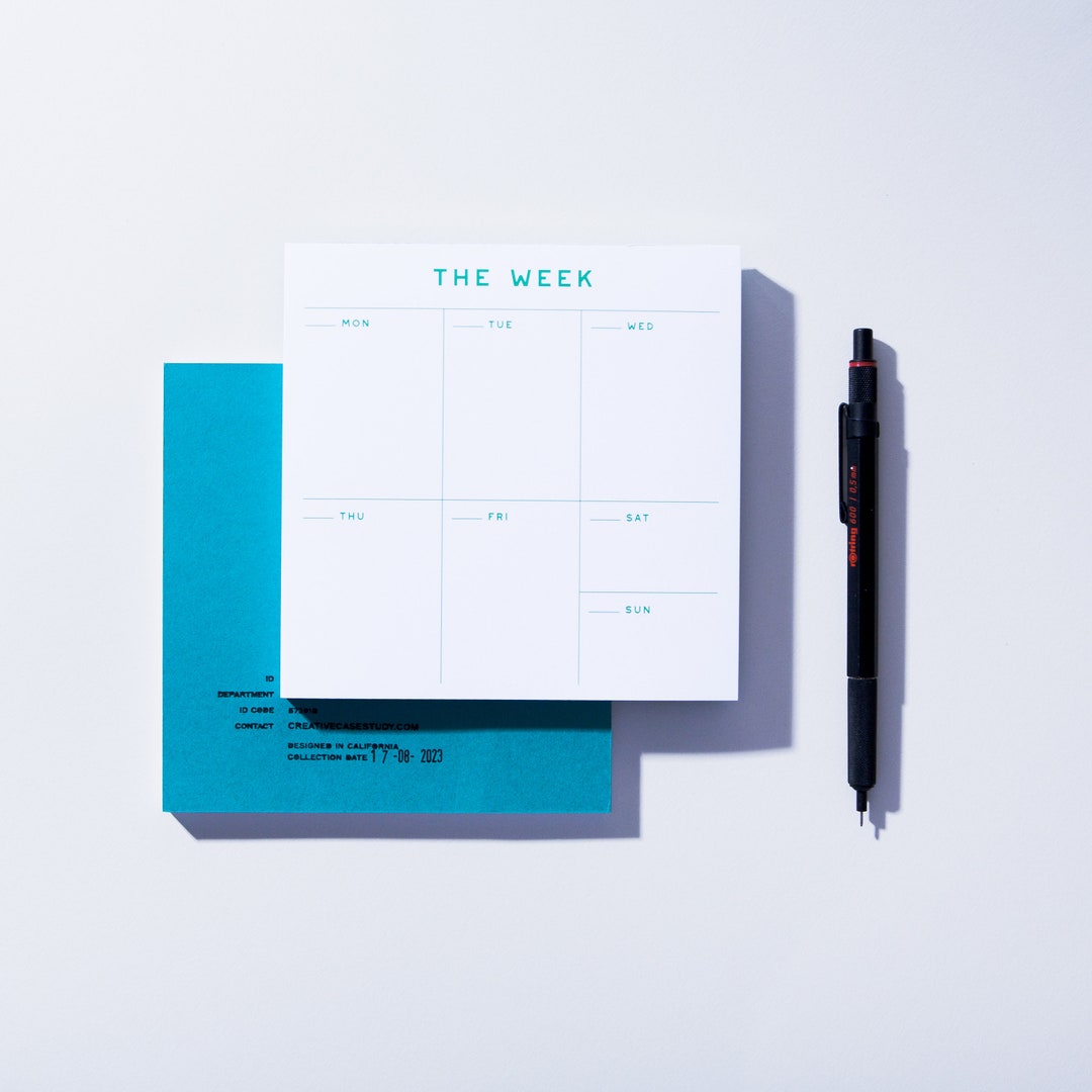 Weekly Planner Notepad / Desk Notepad / Weekly to Do / Planner / Weekly ...