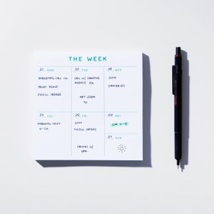 Weekly Planner Notepad / Desk Notepad / Weekly to Do / Planner / Weekly ...