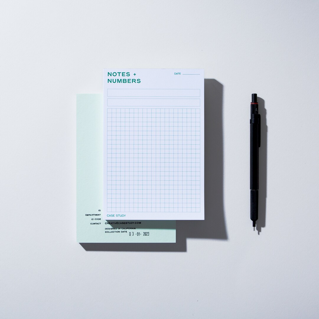 Gridded Desk Notepad: 4x6" Grid Notepad - Etsy
