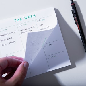 Weekly Planner Notepad / Desk Notepad / Weekly to Do / Planner / Weekly ...