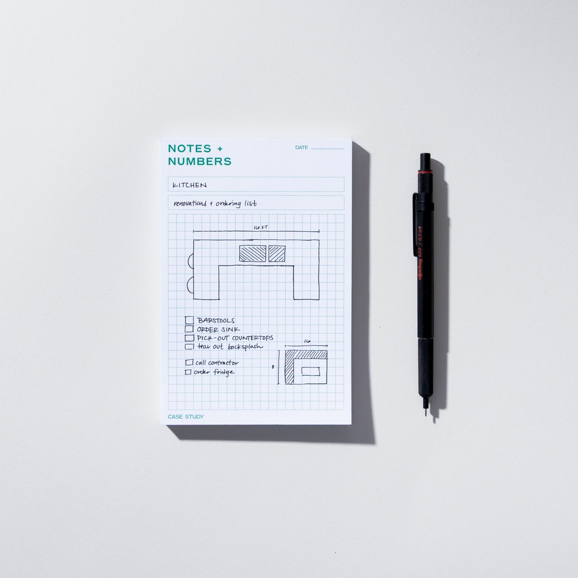 Gridded Desk Notepad: 4x6" Grid Notepad - Etsy