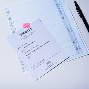 Retro Inspired Receipt Memo Pad / Finance Notepad / Retro Ephemera ...
