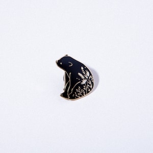 Black Bear Enamel Pin / Cute Animal Pin / Bear Pin / Nature Pin - Etsy