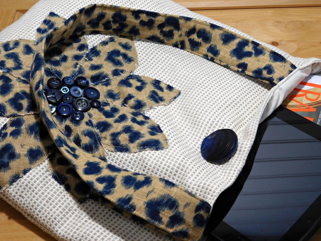 Tote Bag for Women, Leopard Print Bag, Handmade Tote, Tablet Tote ...