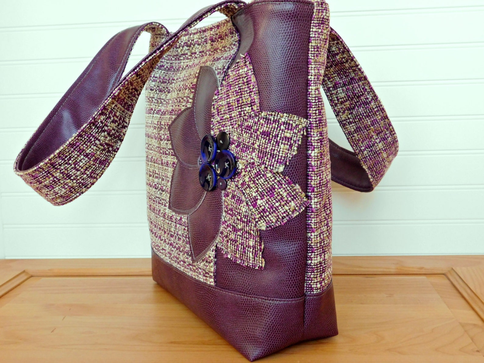 Purple Tote Bag for Work Purple Purse Shoulder Bag for | Etsy