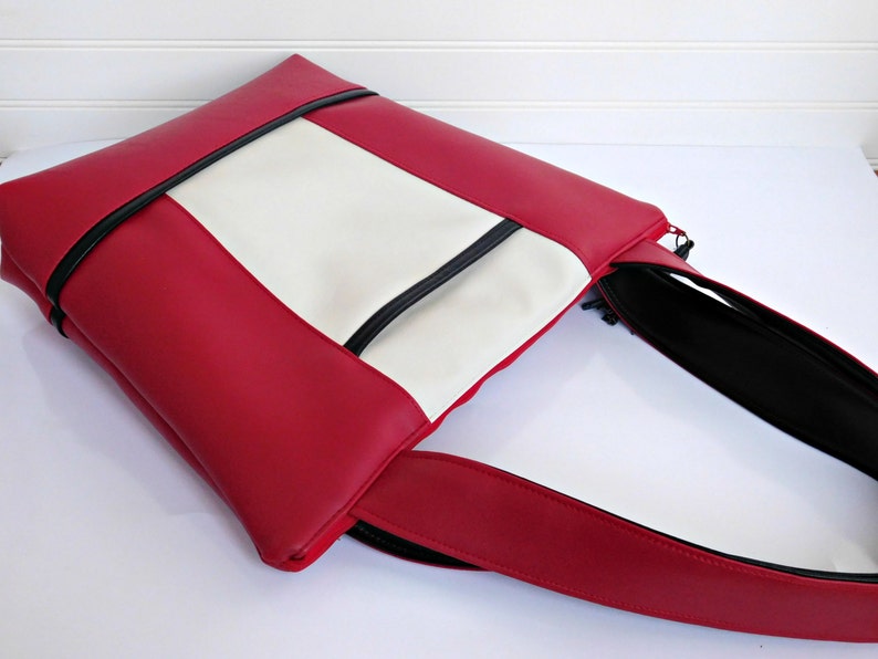 Red Leather Purse for Women Red Handbag Womens Work Bag | Etsy