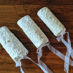 Wedding Flower Wrap, Bouquet Wraps From Wedding Gown, Ring Pillows From ...