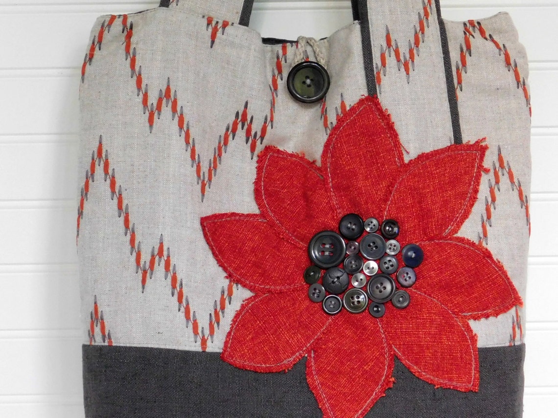 Fabric Tote Bag for Work Bag for Women Fabric Purse Pompom Tote Bag ...