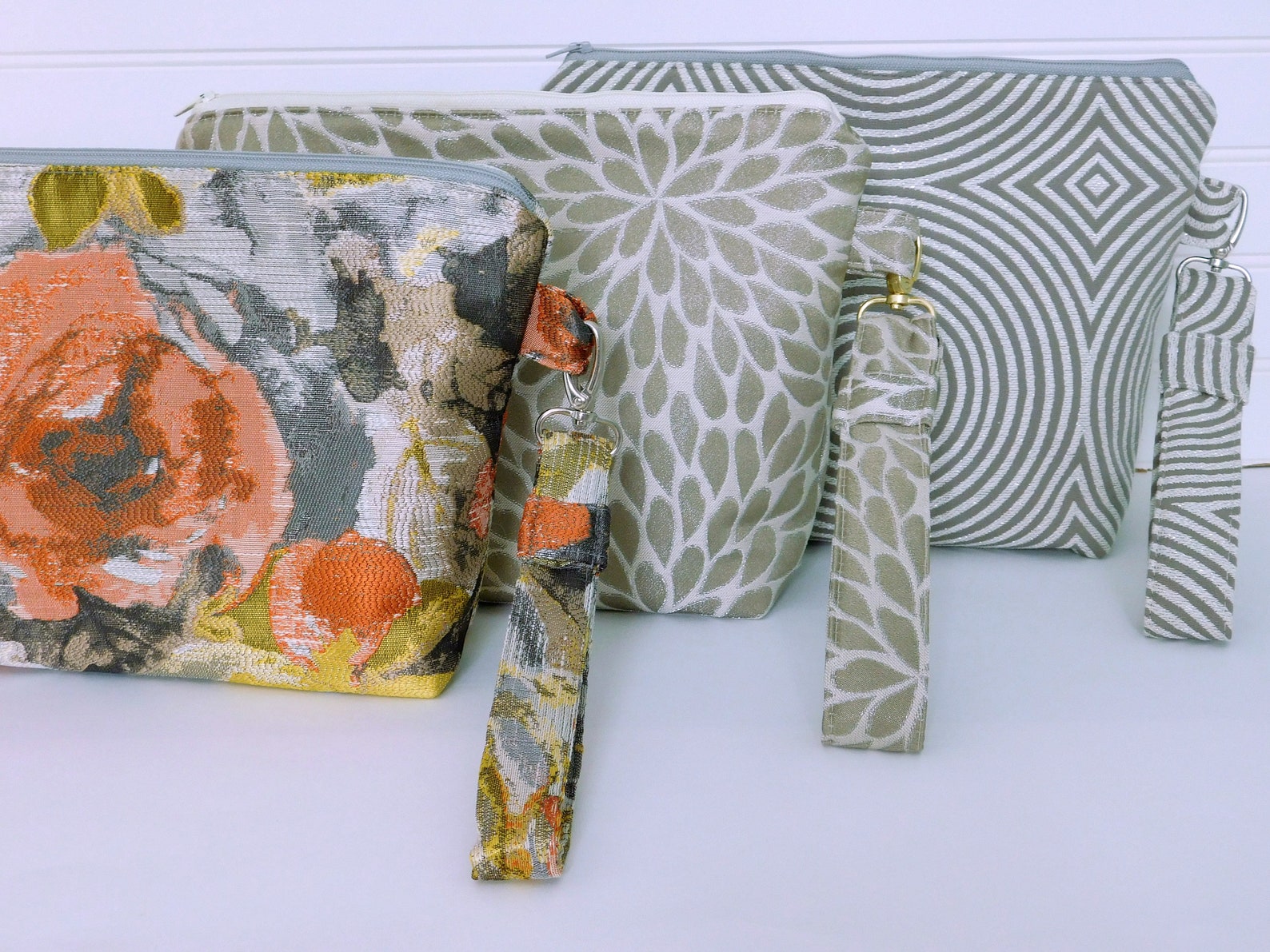 Coral Clutch Bag, Silver Evening Bag, Floral Wedding Purse for Bride ...
