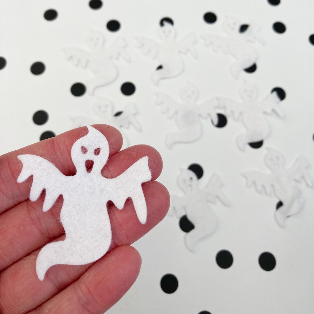 Iron on Felt Ghosts: Die Cut Halloween Craft Appliqués - Etsy