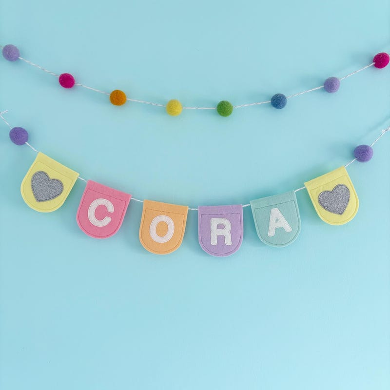 Pastel Bunting - Etsy