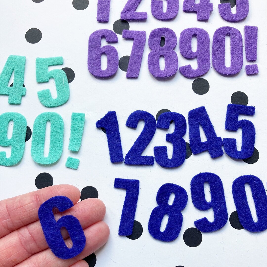 Iron on Felt Numbers: 3 Sets - Crafting, Sewing, Education - Etsy