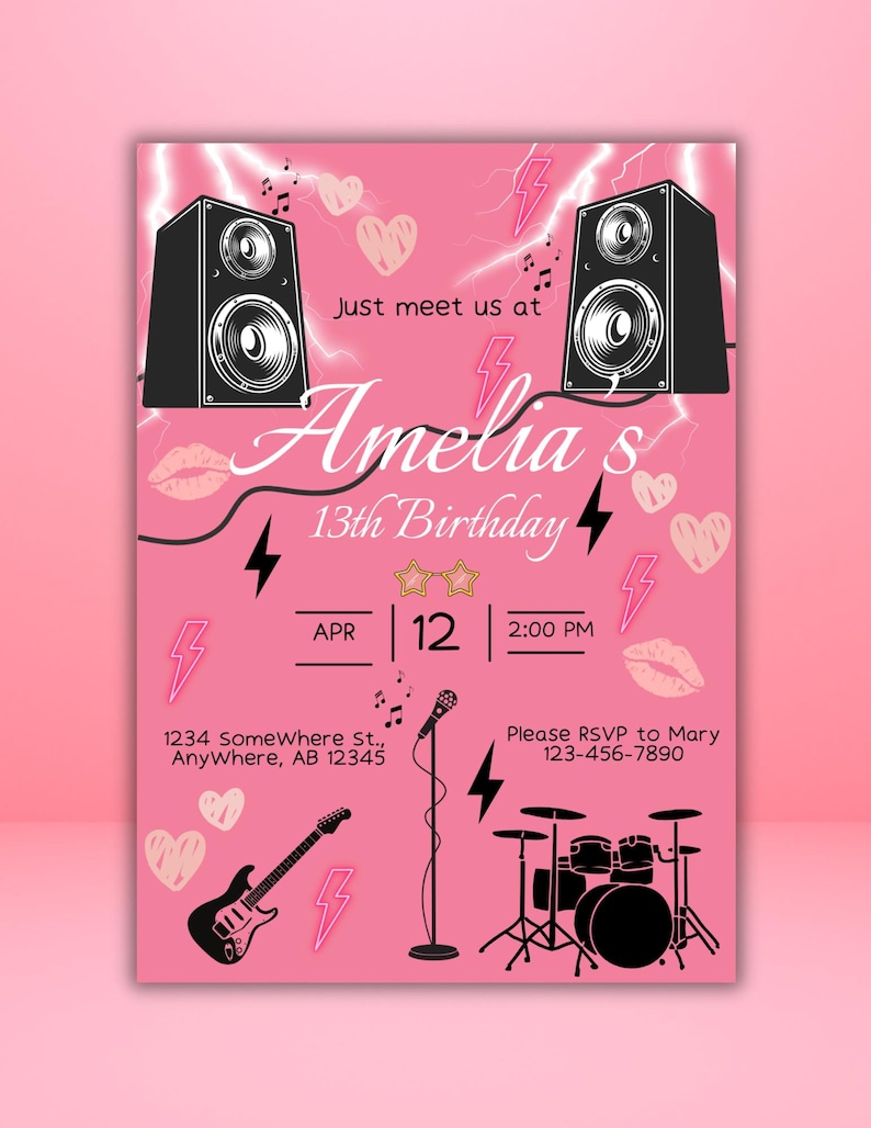 Apt Inspired Birthday Invitation, Apt Theme Birthday, Kpop Theme ...