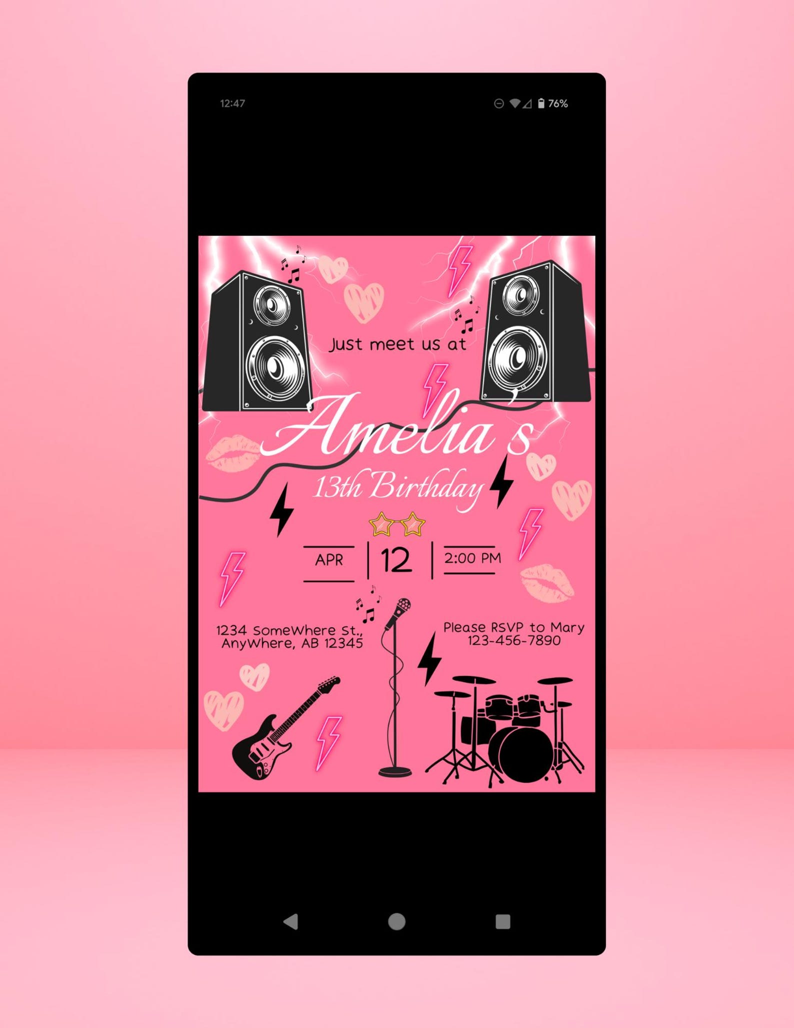 Apt Inspired Birthday Invitation, Apt Theme Birthday, Kpop Theme ...