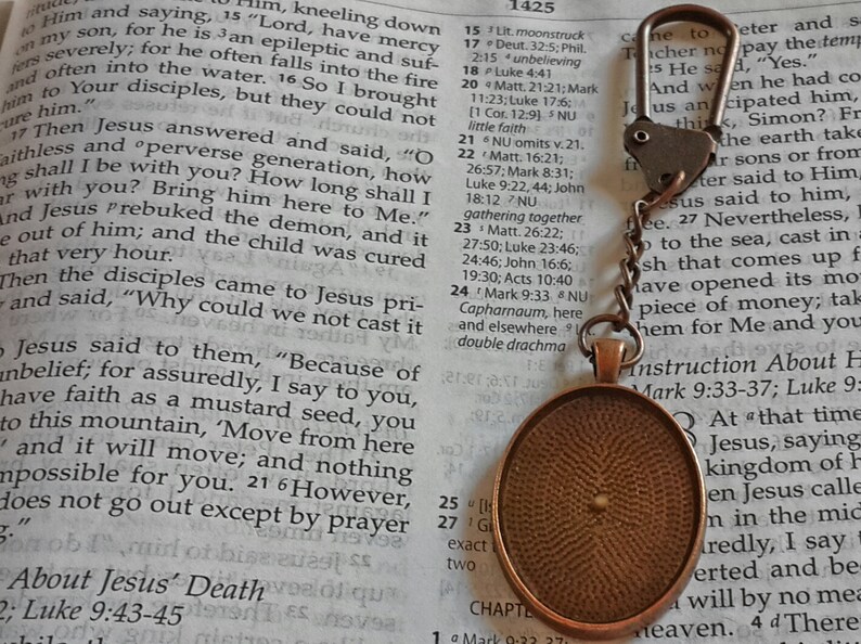 Mustard Seed Keychain Christian Key Rings Faith of A - Etsy