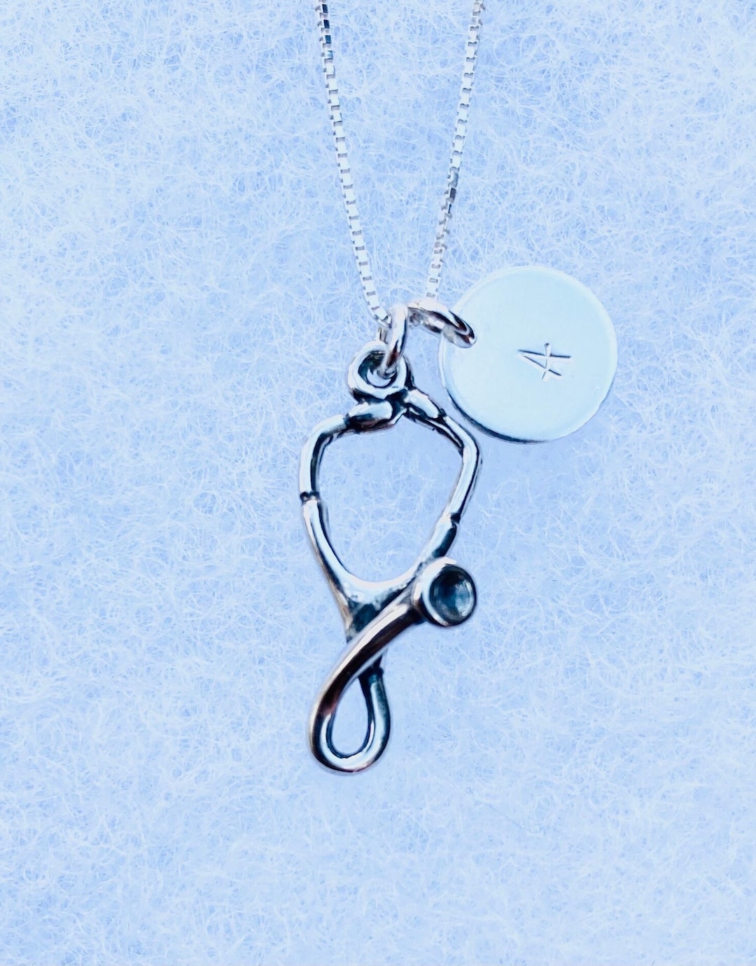 Sterling Silver Stethoscope Necklace - Nurse Necklace - Medical Student ...
